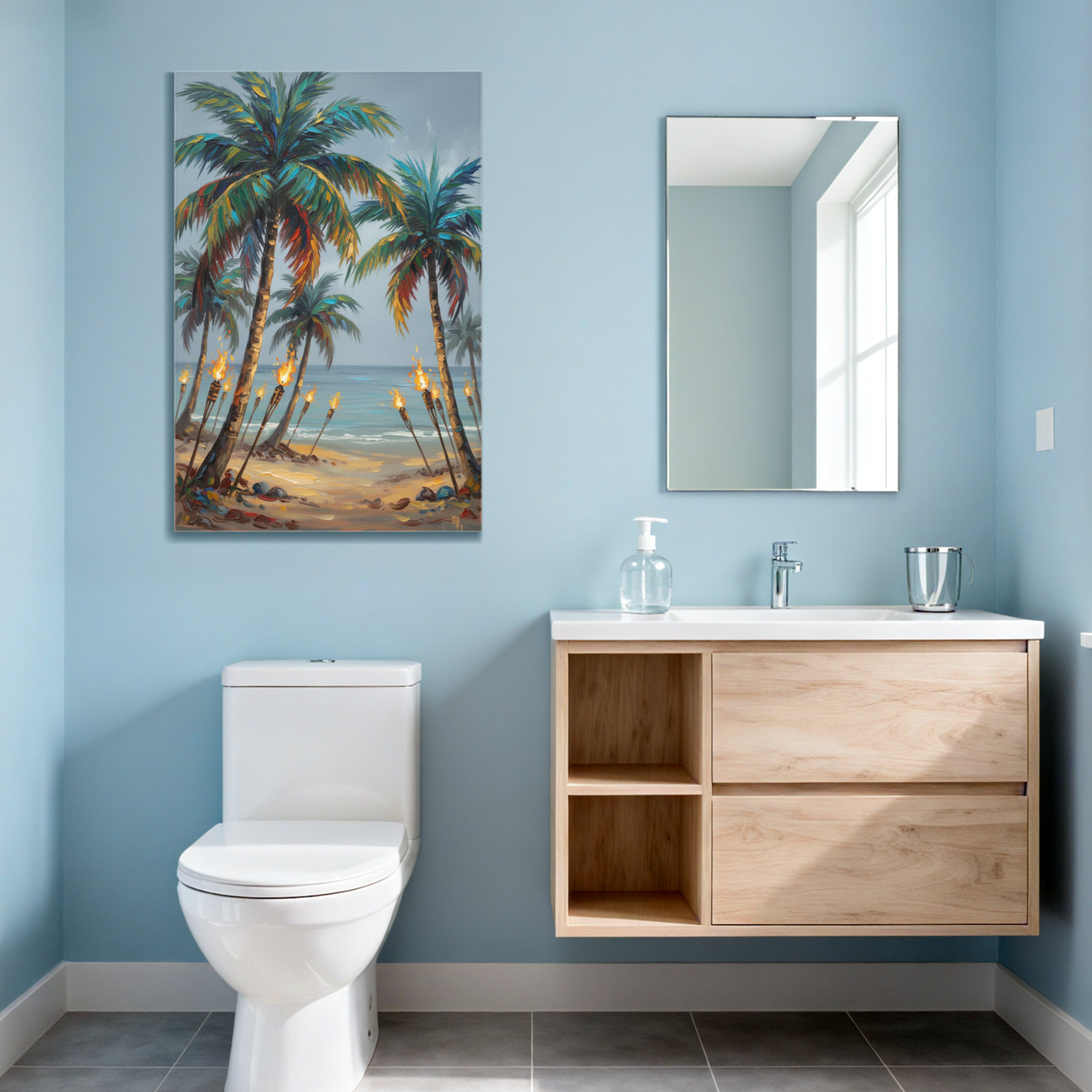 Astoria Grand Plants &Flowers Tropical Palm Trees Beach Fire Torches ...