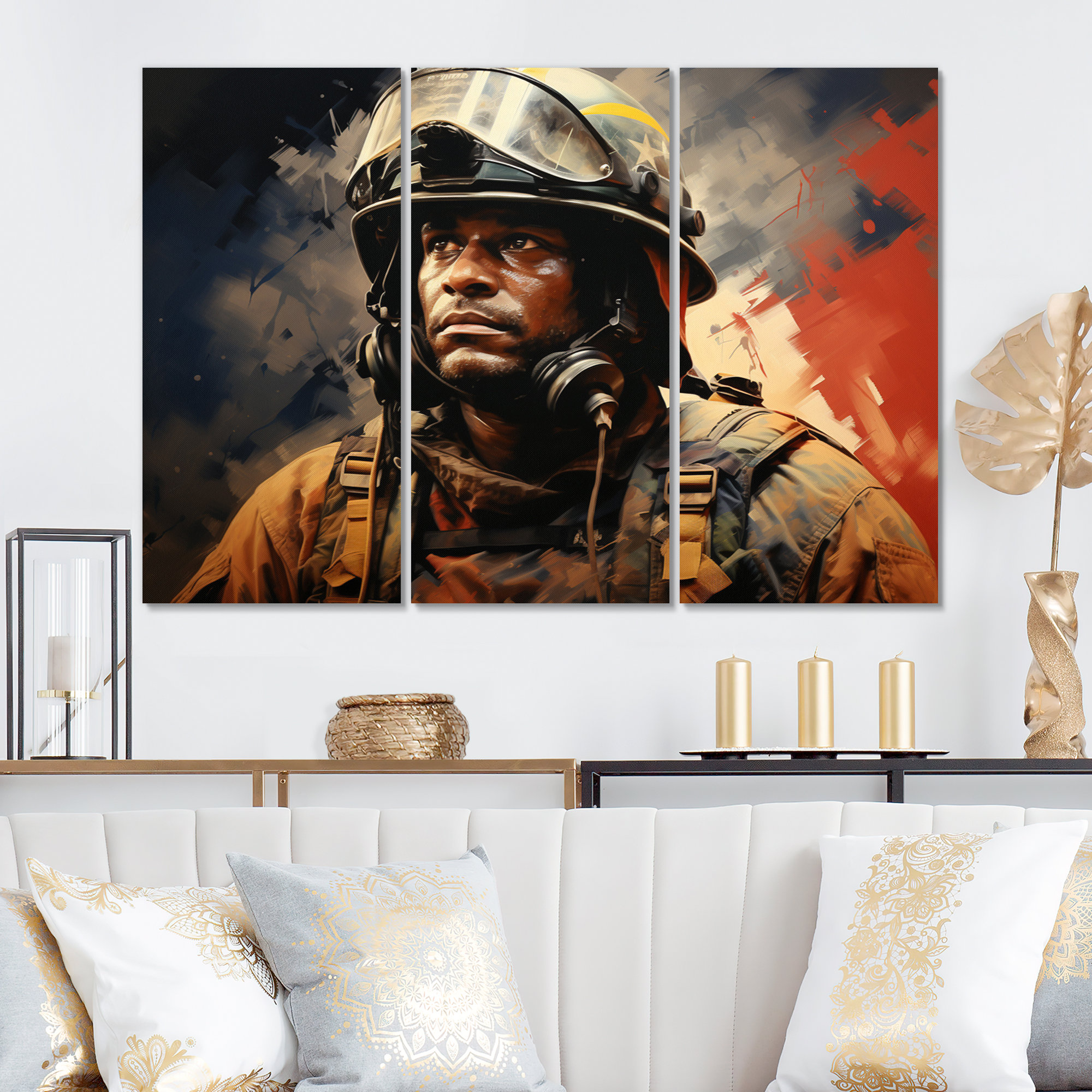 Winston Porter Fireman Portrait III - Fireman Metal Wall Decor Set ...