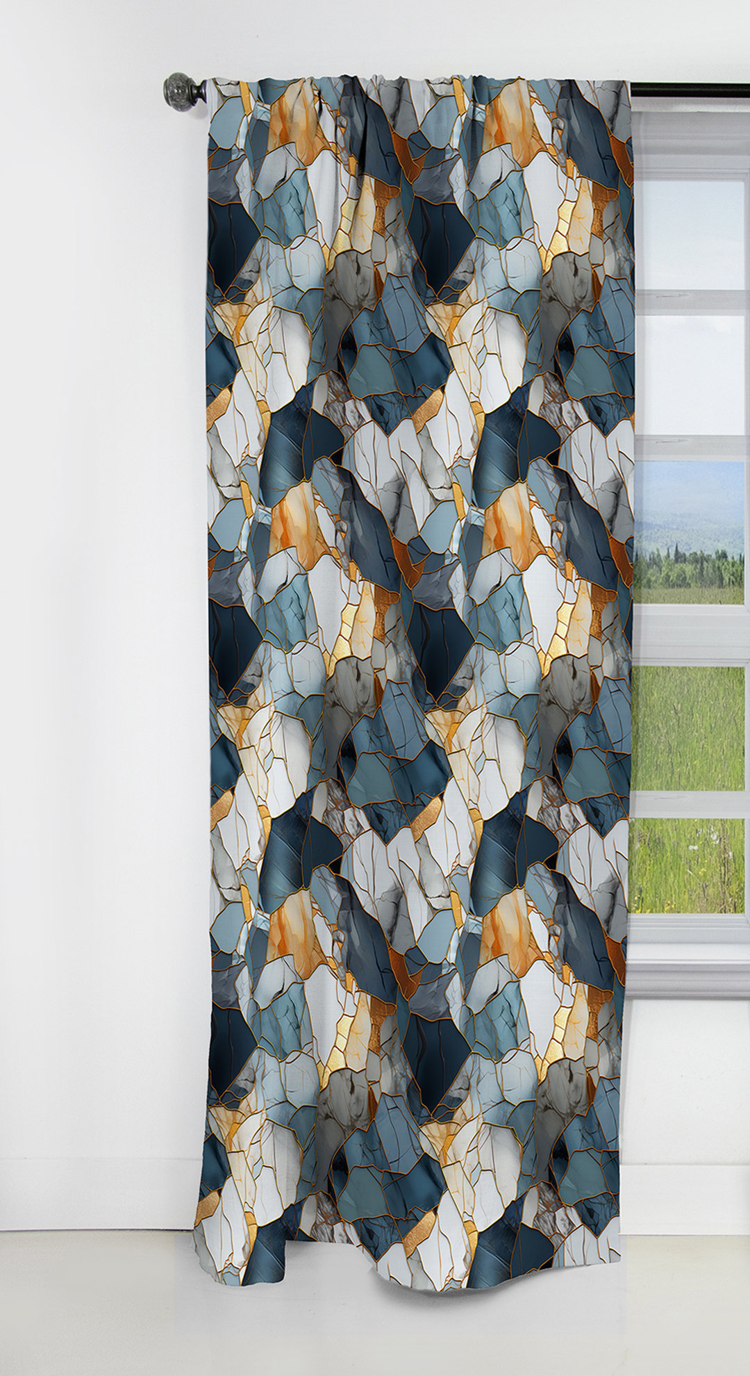 Design Art Urban Oasis Marble Pattern - Abstract Marble Curtain ...