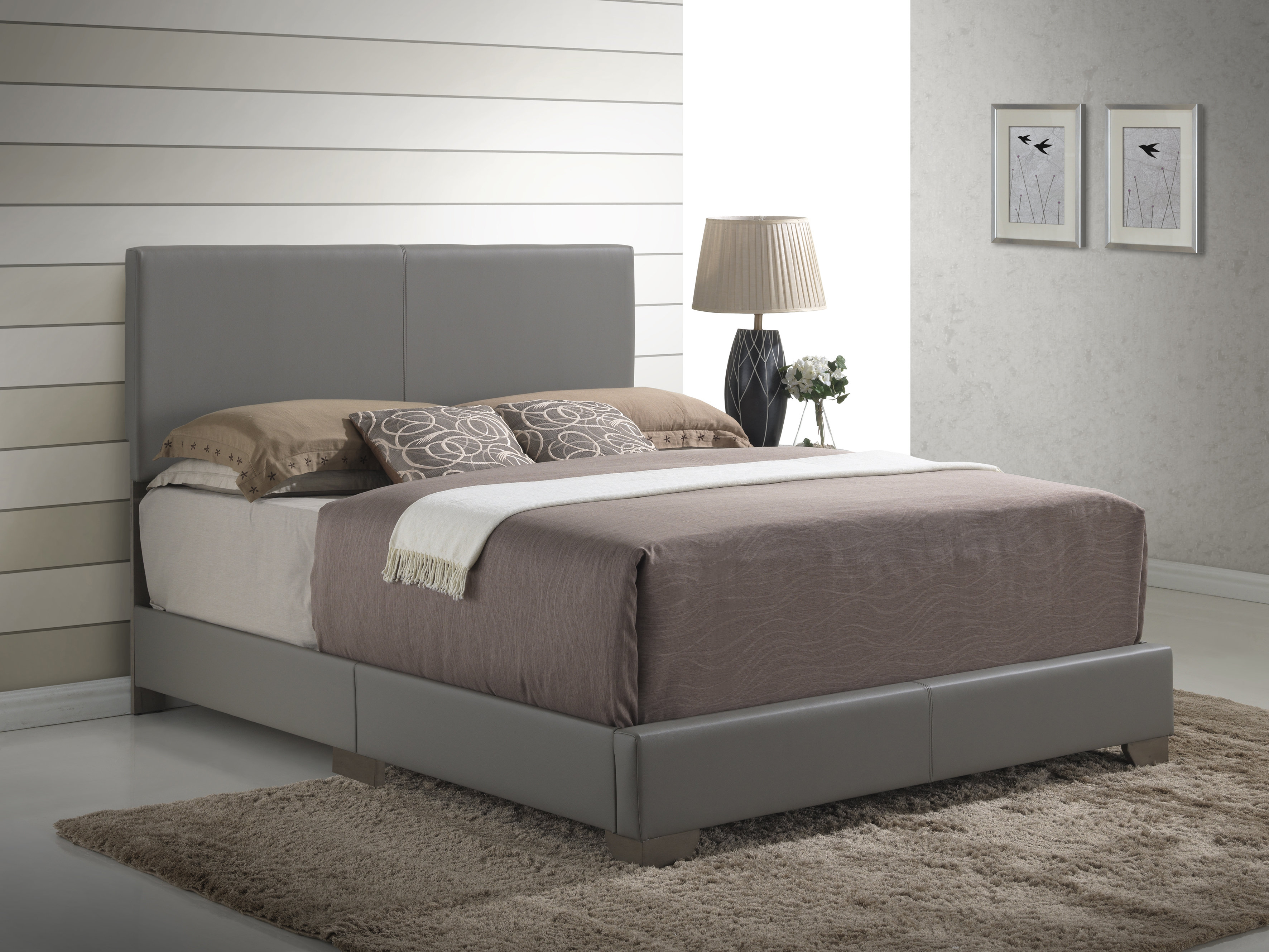 17 Stories Charming Light Grey Full Bed For Cozy Spaces | Wayfair