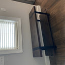 Steelside™ Alezzi 48" Wide Rustic Industrial Solid Wood and Metal Frame ...