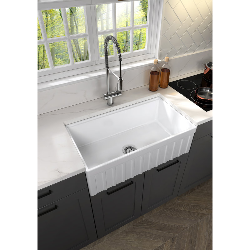 Empire Industries Yorkshire 33" L x 18" W Farmhouse/Apron Kitchen Sink ...