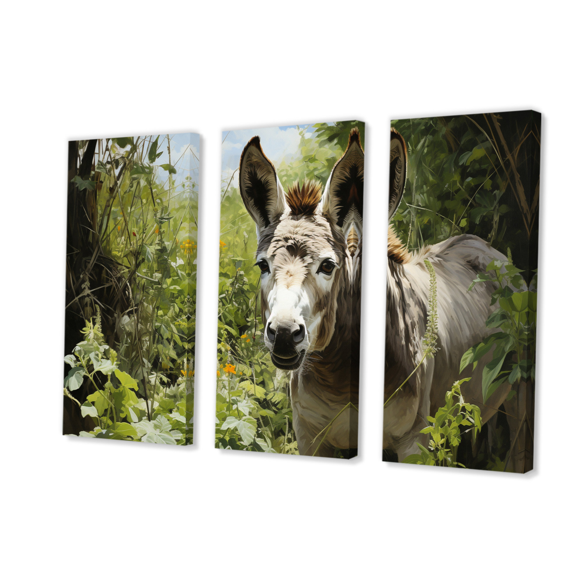 Union Rustic Grey Donkey Gentle Companion Pastoral - Animals Wall Art ...