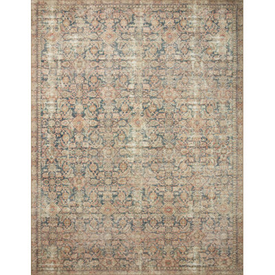 Angela Rose x Loloi Aubrey Blue / Terracotta Area Rug & Reviews | Wayfair