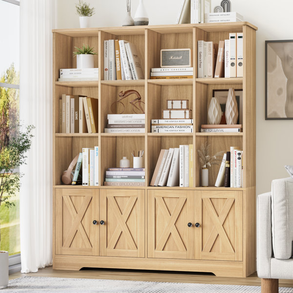 Willa Arlo Interiors Ehren 57" H x 47.6" W Standard Bookcase With Open ...
