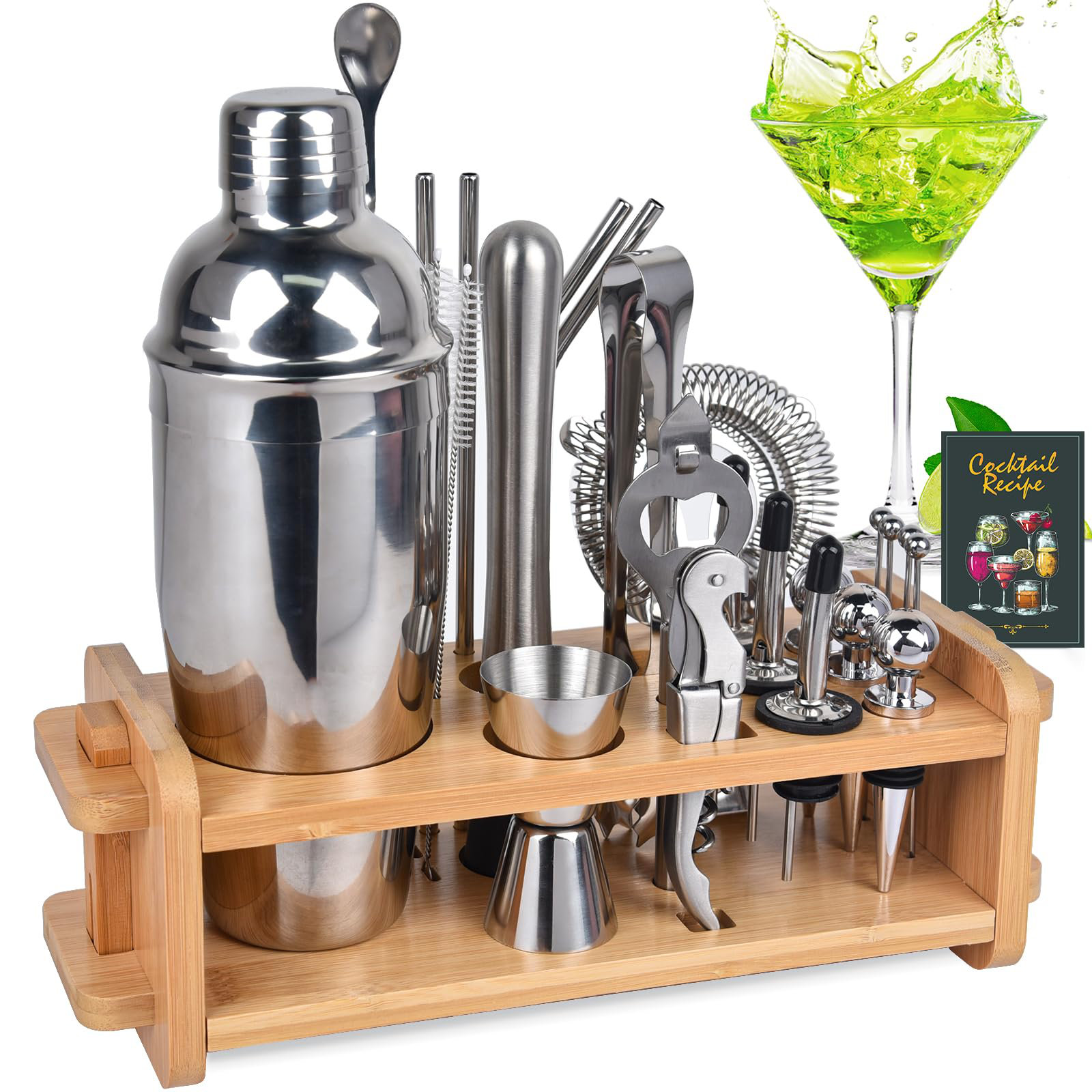 Mint Pantry® 30Pcs Mixology Bartender Kit With Stand, 25Oz Bar Set ...