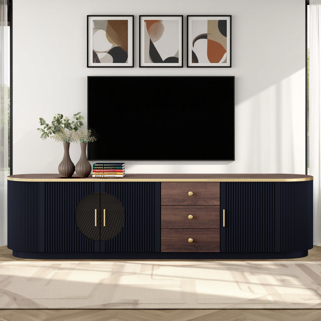 Latitude Run® TV Stand for TVs up to 80" with Drawers, Media Television ...