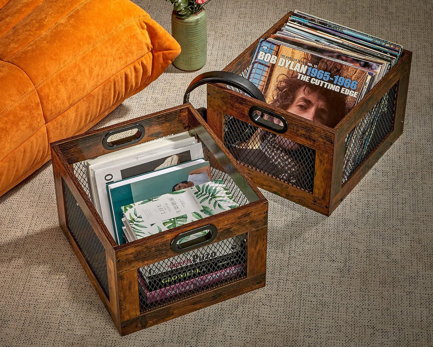 Millwood Pines 2 Pack Albums Storage for Vinyl Records - Wayfair Canada