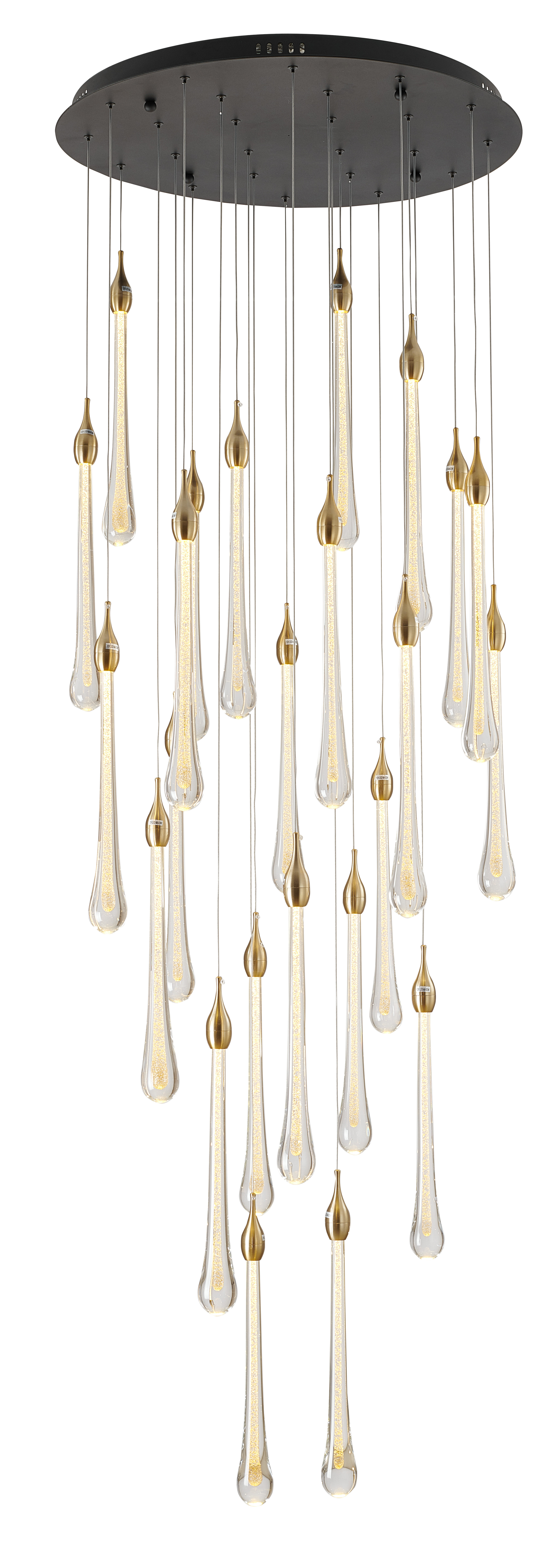 Everly Quinn 24 - Light Cluster Geometric LED Pendant with Glass ...