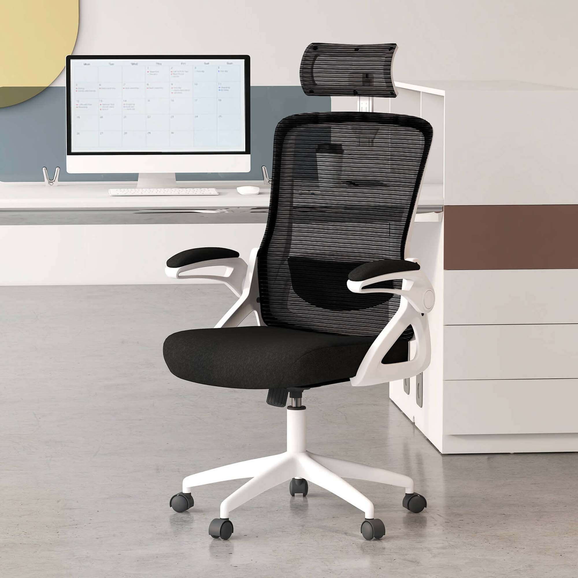 Inbox Zero Ergonomic Office Chair With Adjustable Lumbar Support ...