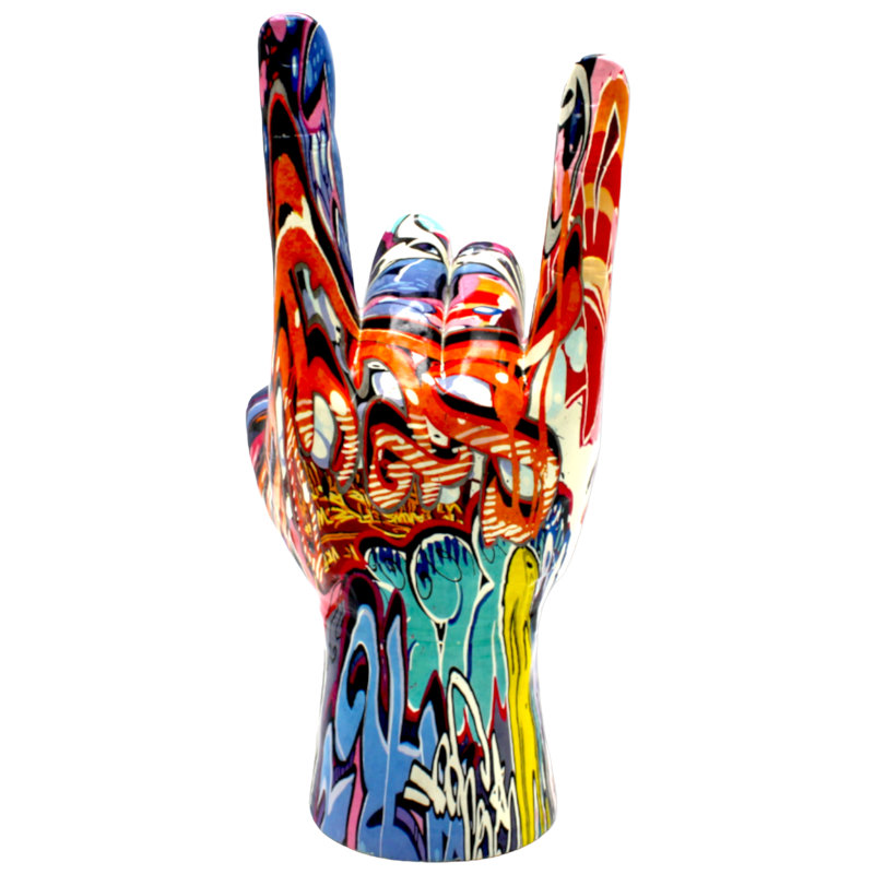Latitude Run® Faltin Street Art Rock On Jumbo Hand & Reviews | Wayfair