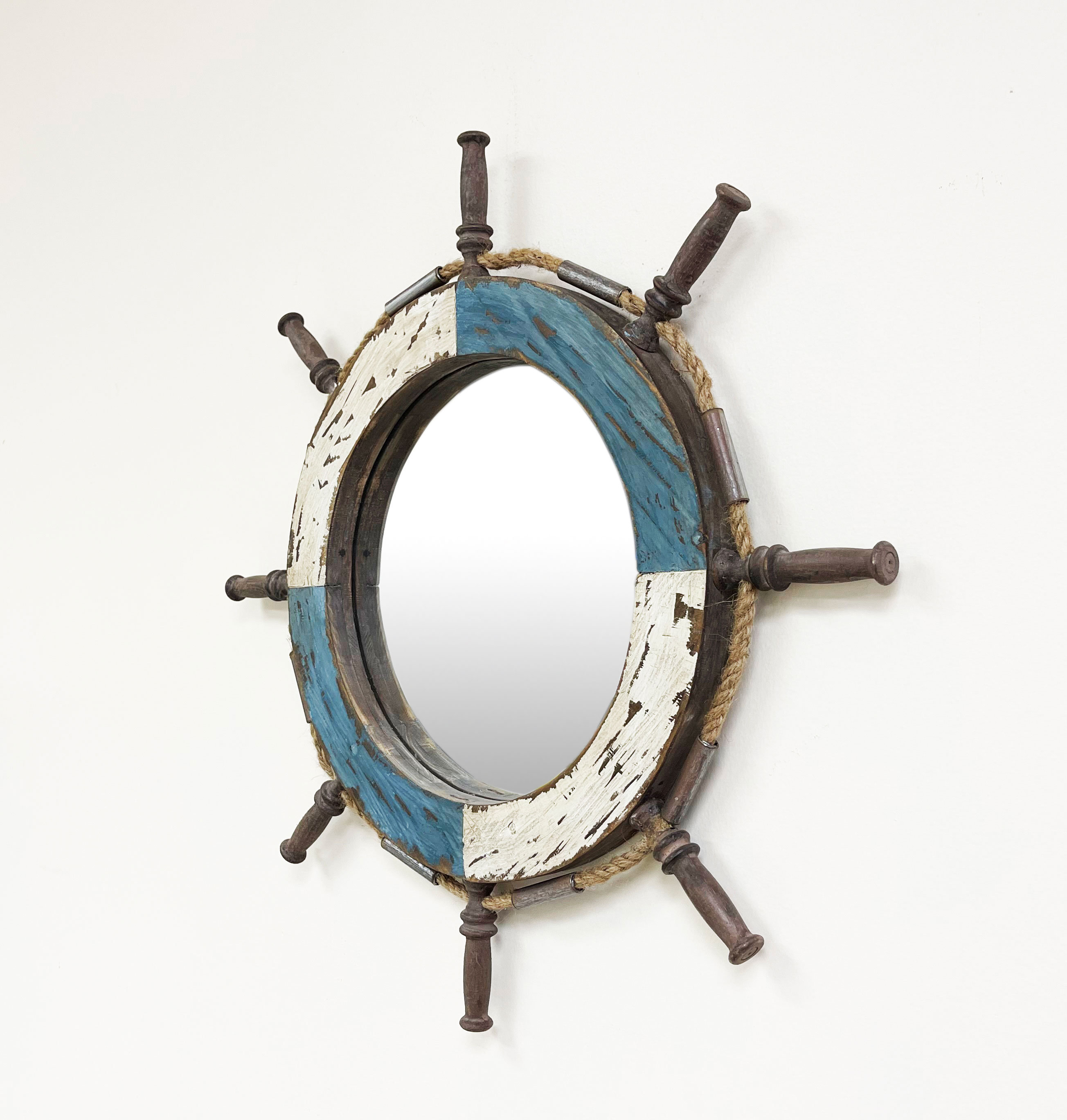 Breakwater Bay Rusty Wooden Ship Wheel Mirror - Wayfair Canada