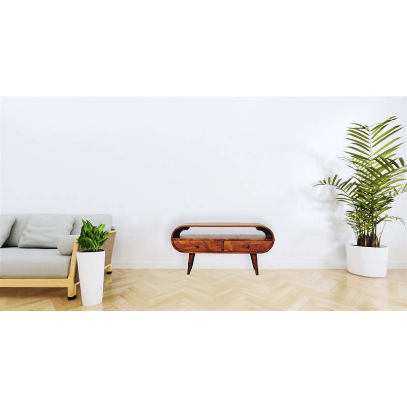 George Oliver Elegant and Minimalist Design Circular TV Stand TV Stand ...