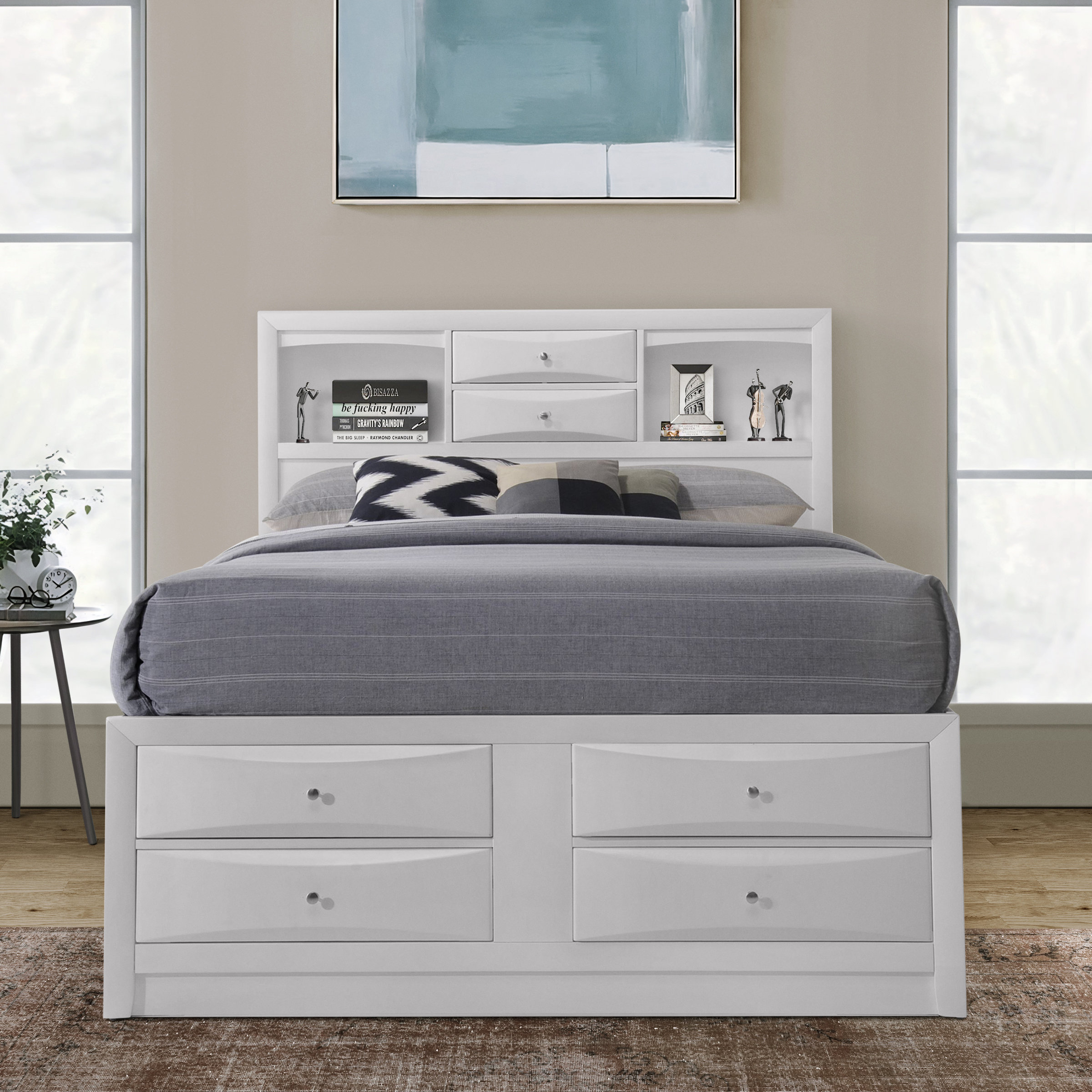 Wildon Home® Amonte White Queen Storage Bed - Wayfair Canada