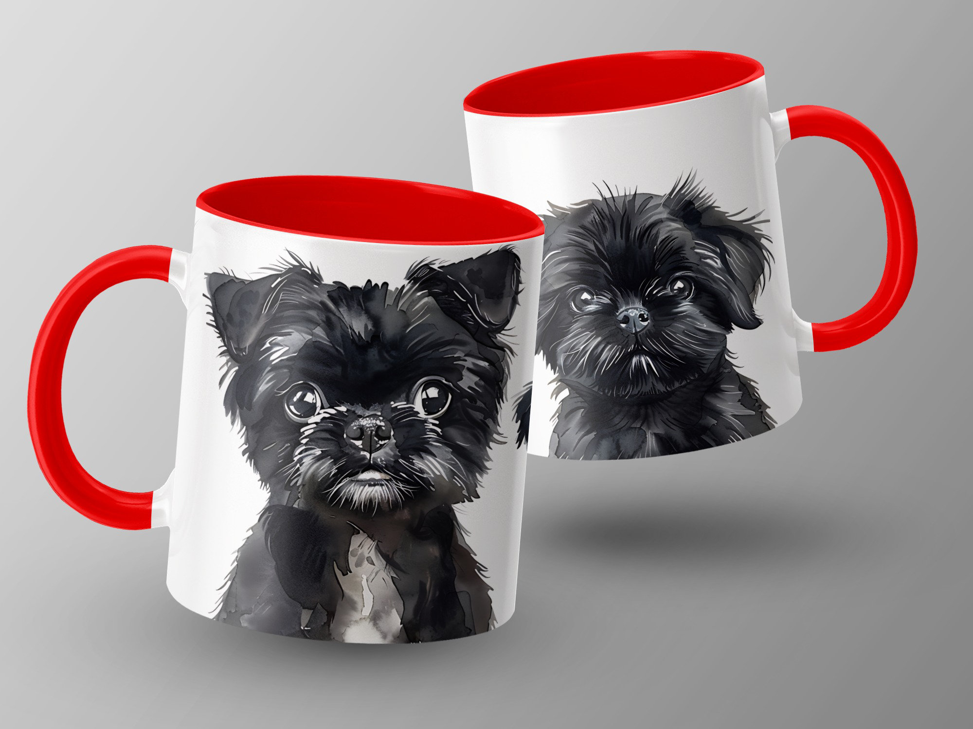 East Urban Home 11oz Watercolour Brussels Griffon Design Coffee Mug ...