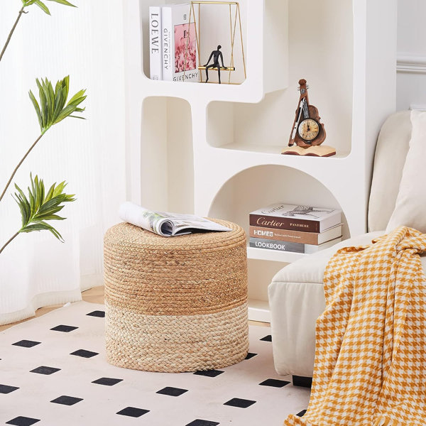 Bay Isle Home™ Onaway 18" WIde Round Pouf Ottoman "& Reviews" | Wayfair