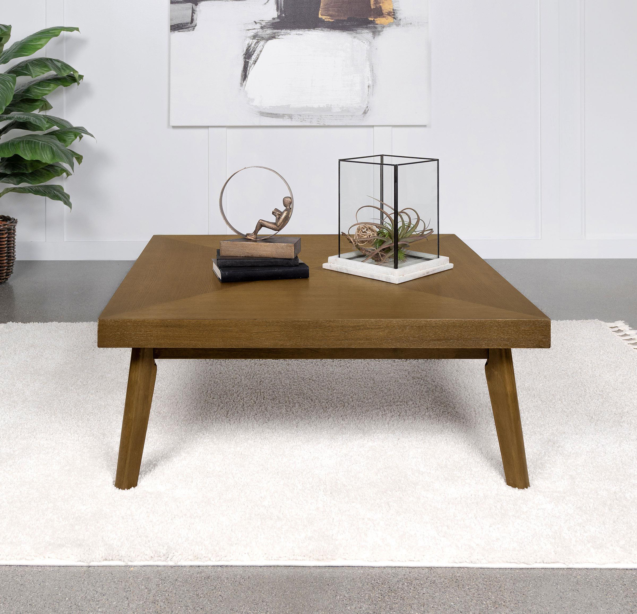 George Oliver Square Wood Coffee Table Walnut Brown - Wayfair Canada