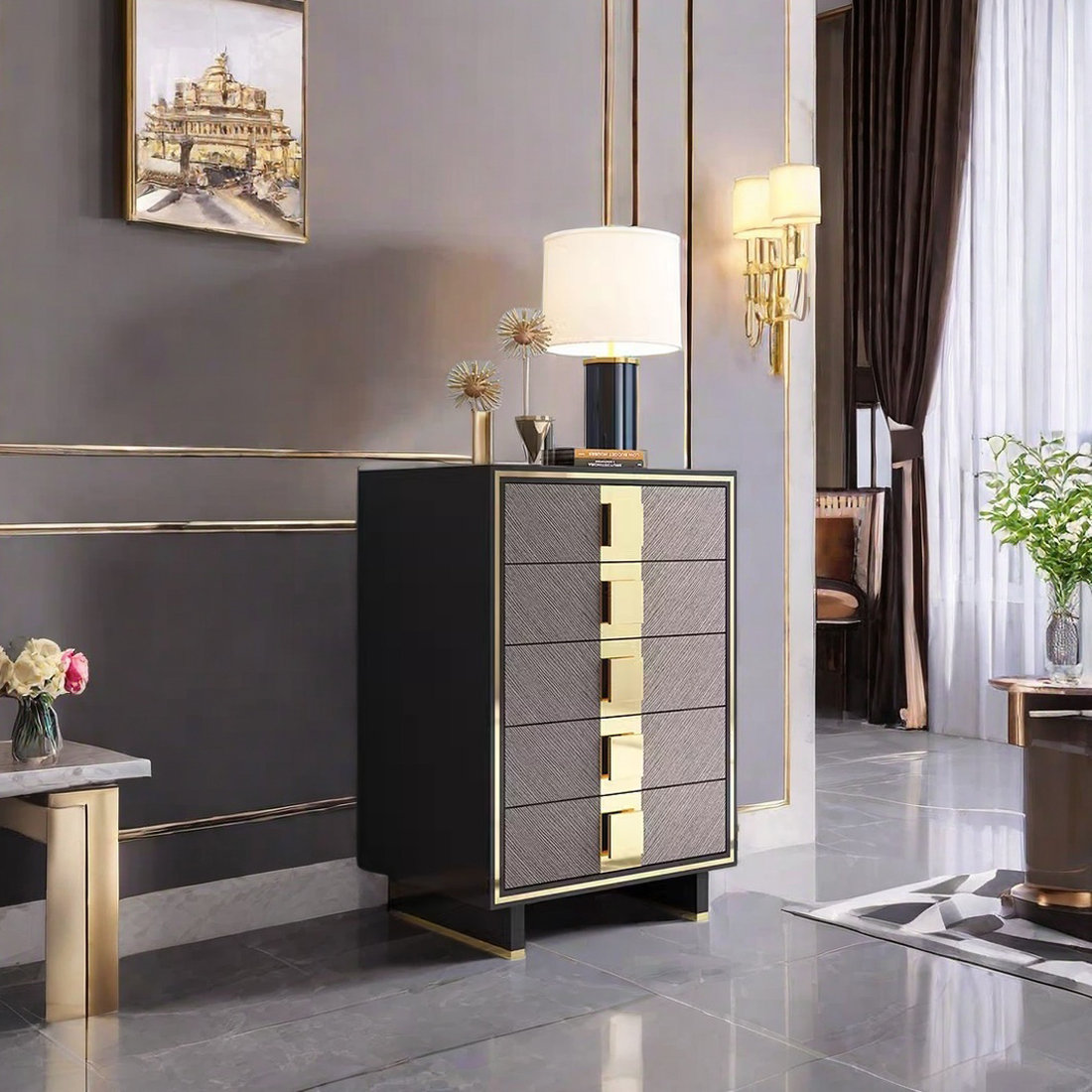 Vivid Space Creation Simple multi-drawer accent chest - Wayfair Canada