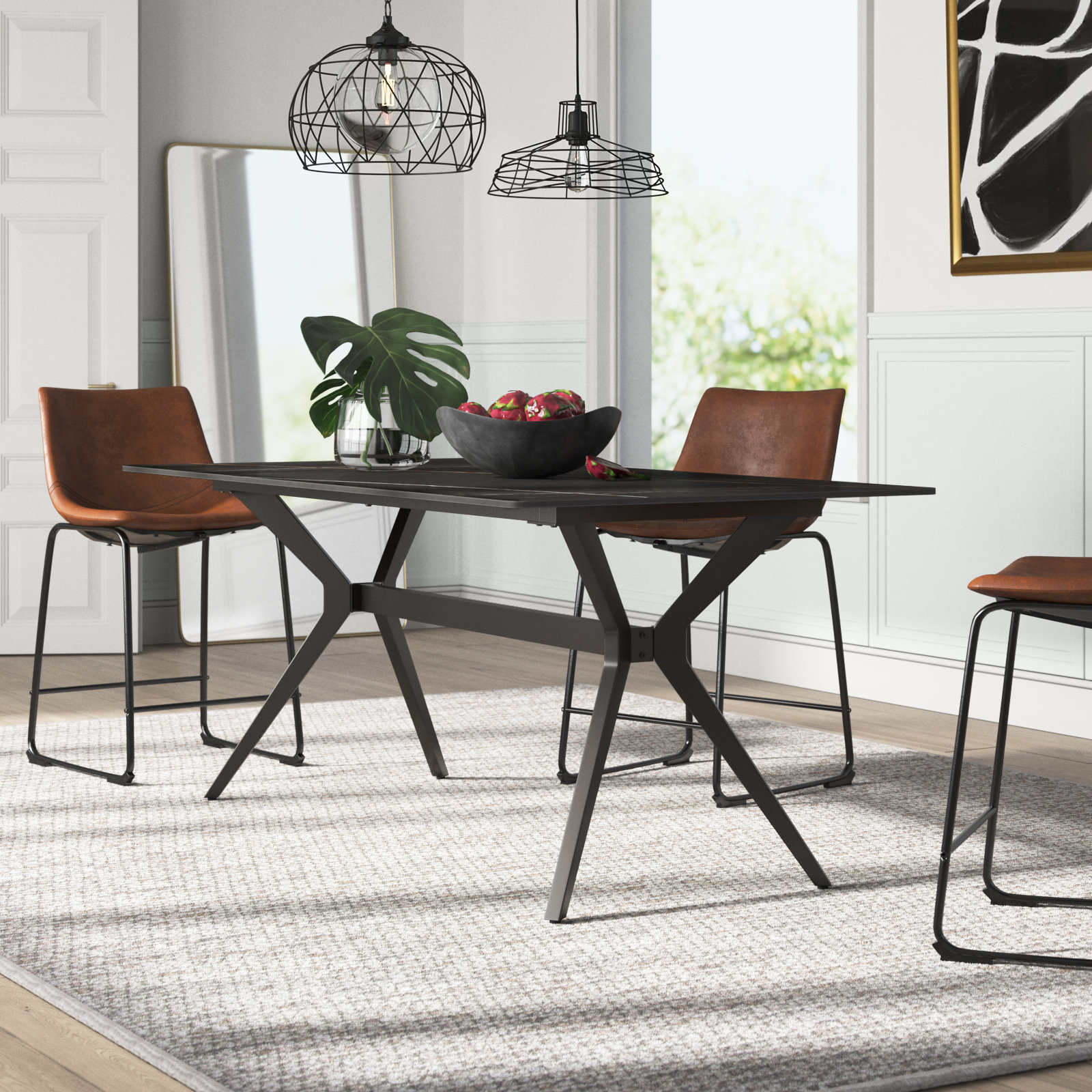 Mercury Row Table de salle à manger rectangulaire L 70 po x l 36 po Etna et Commentaires ...