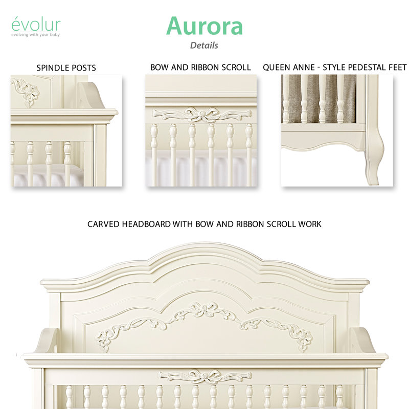 Evolur Aurora 5-in-1 Convertible Crib & Reviews | Wayfair