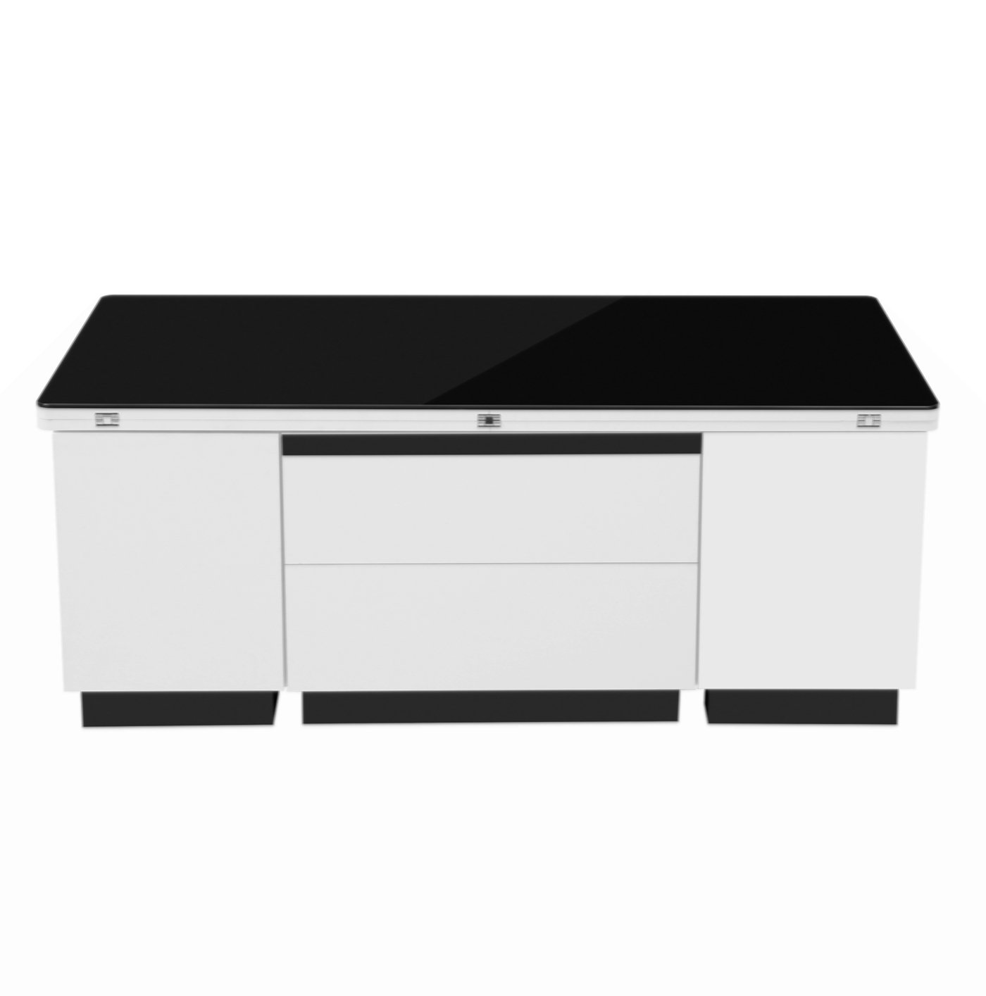 Latitude Run® Modern Lift Top Glass Coffee Table With Drawers & Storage ...