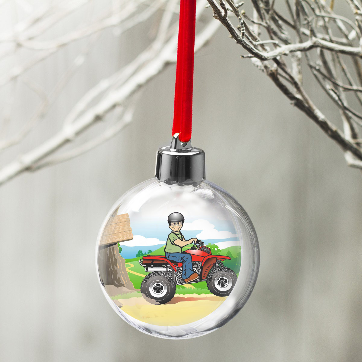 Printed Perfection Personalized ATV Rider - Male Christmas Bulb ...