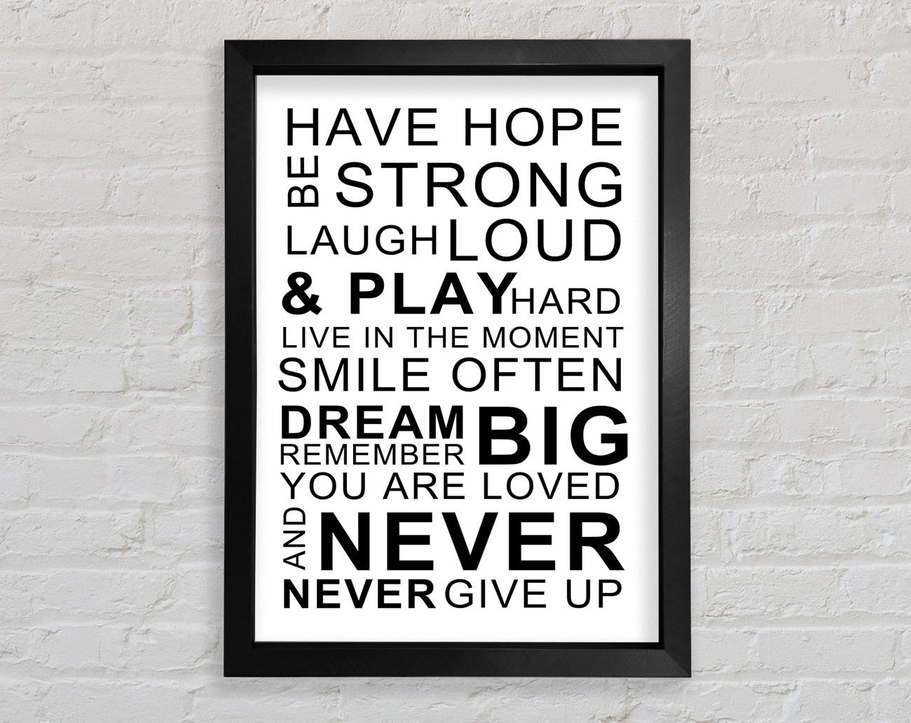 Bright Star Family Quote Have Hope Be Strong Laugh Loud - Single ...