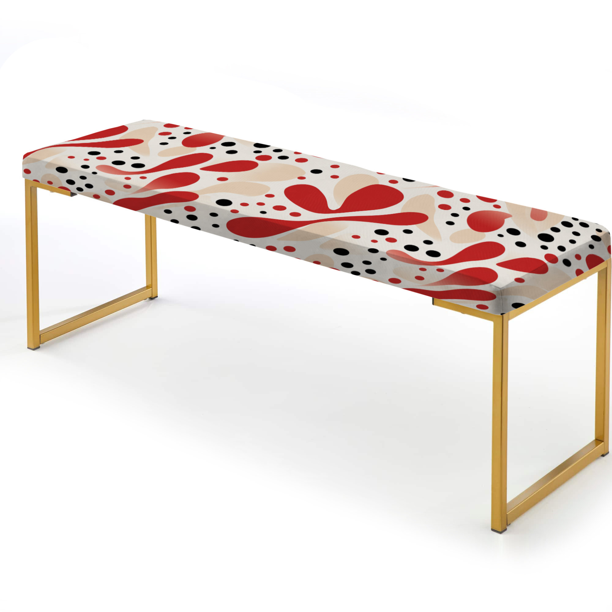 Design Art Red And White Polka Dots Pattern - Polka Dots Upholstered ...