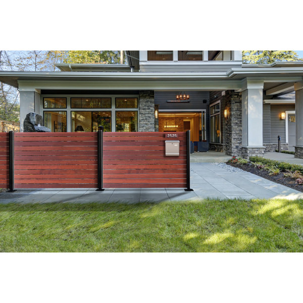 OUTDECO 52 In. Above Ground Galvanized Steel Fence Post With Welded ...