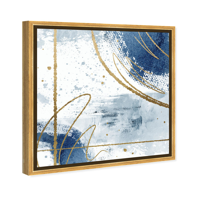 Everly Quinn Abstract Royal Blue Eyes Light, Modern & Contemporary Gold ...