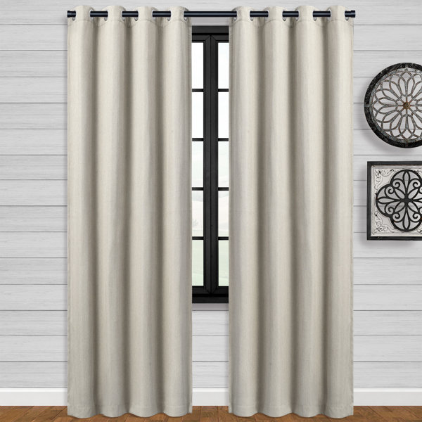 Eider & Ivory™ Mullet Polyester Blackout Curtain Pair & Reviews ...