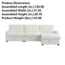 Mercer41 White Velvet Chesterfield Sofa 3+1 Seater with Deep Cushions ...
