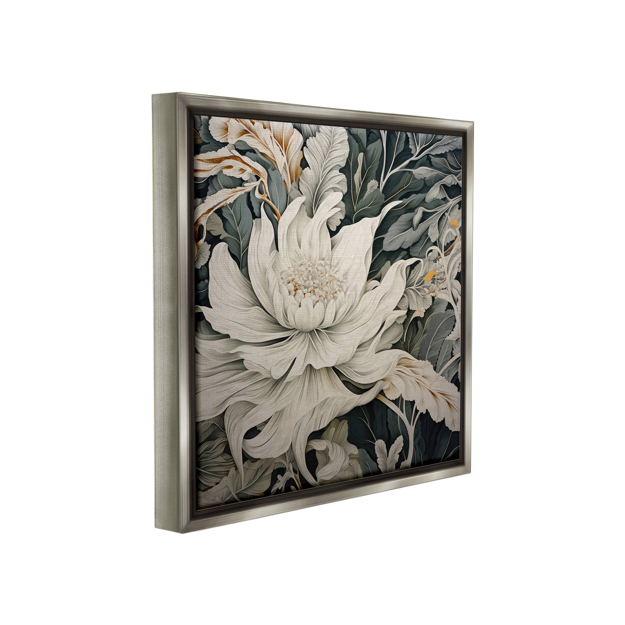 Red Barrel Studio® " Traditional Curving Flowers Floater Frame " by ...