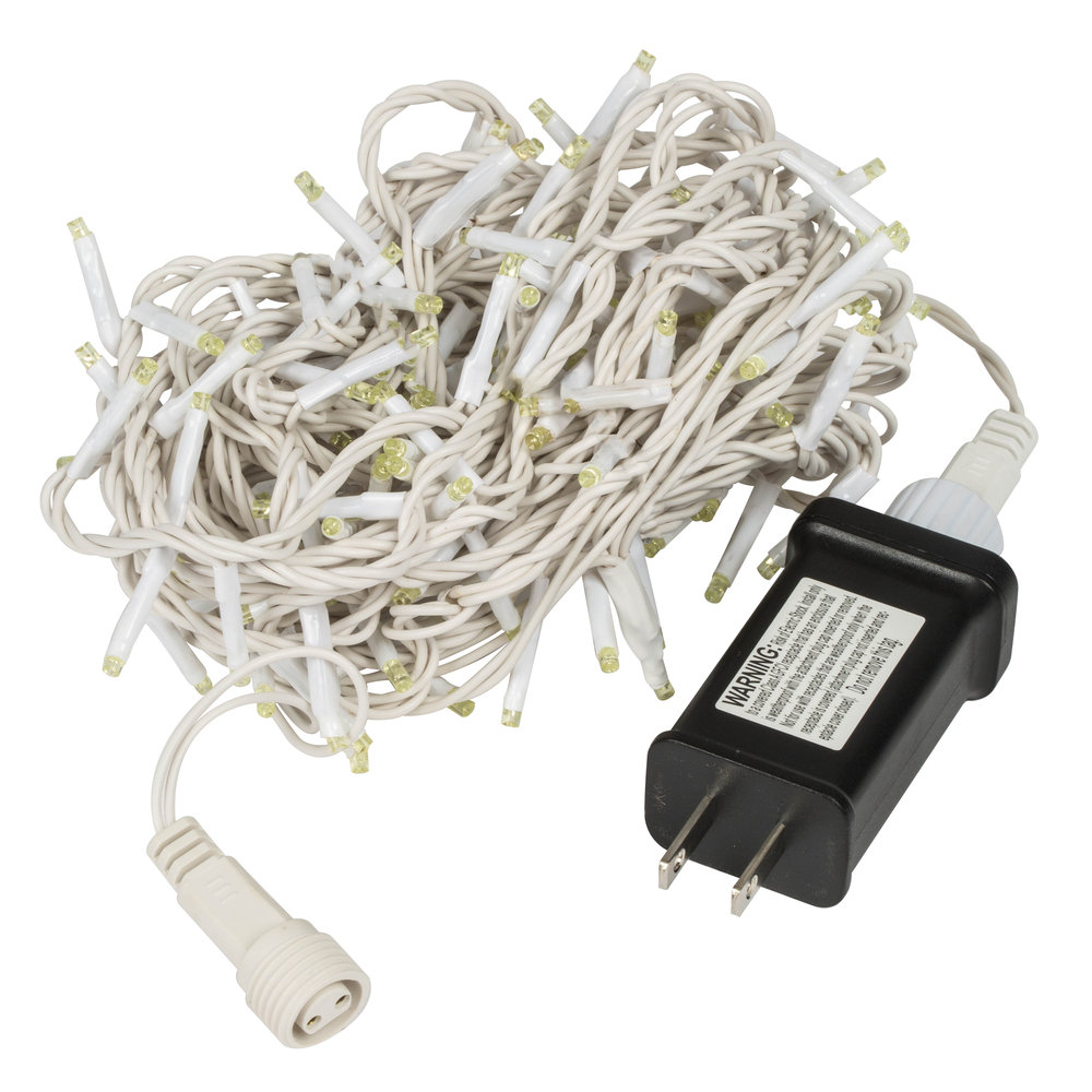 The Holiday Aisle® 144 Yellow LED Cluster Light Set, 24'' Christmas ...