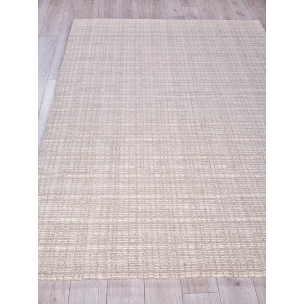 Exquisite Rugs Alpine Handmade Handloomed New Zealand Wool Light Beige ...
