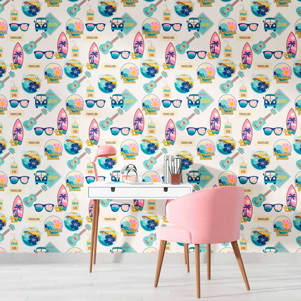 Trinx Stickers Teen 96" L X 24" W Peel And Stick Wallpaper N010196 ...