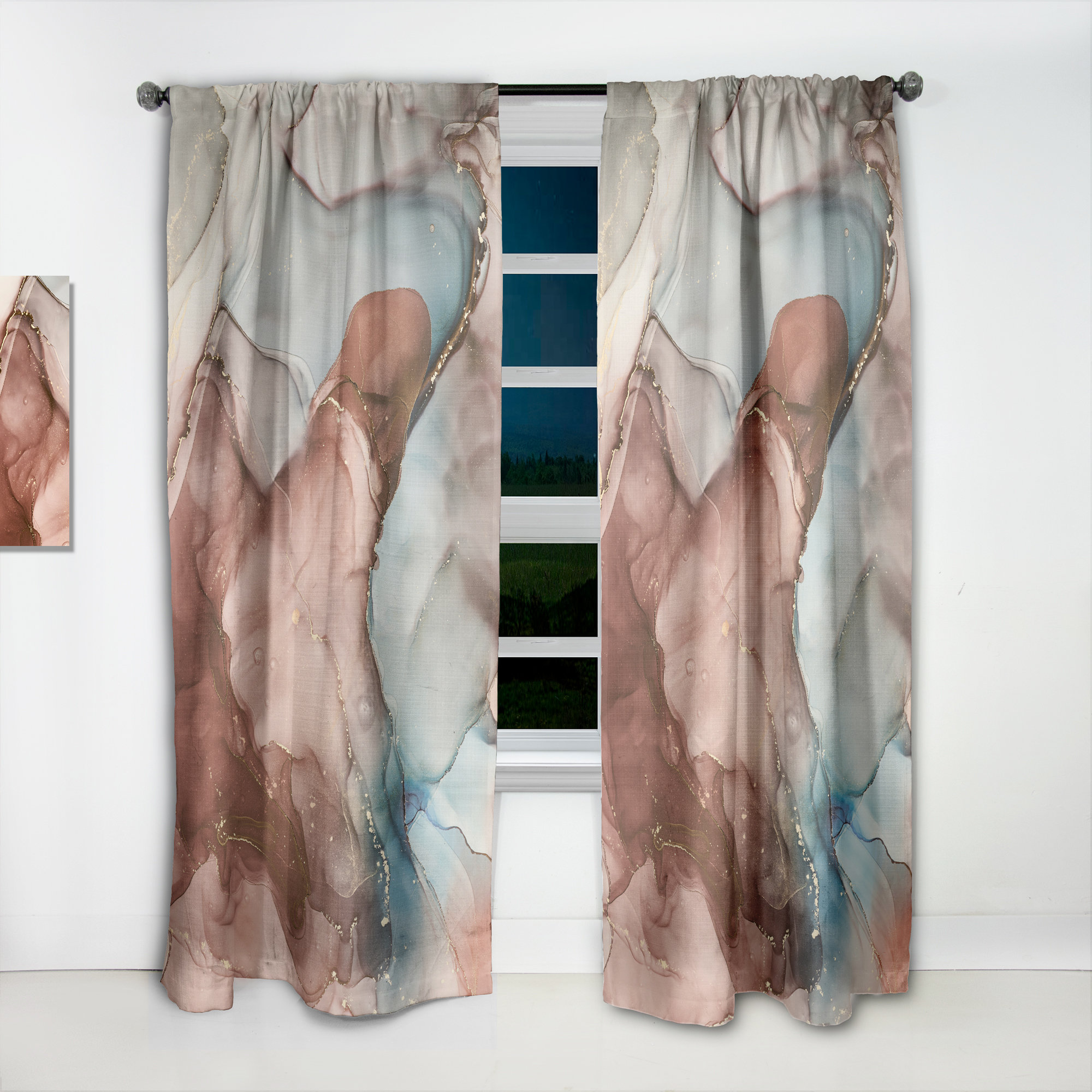 Design Art Brown Luxury Abstract Fluid Art XIII - Abstract Modern Semi ...