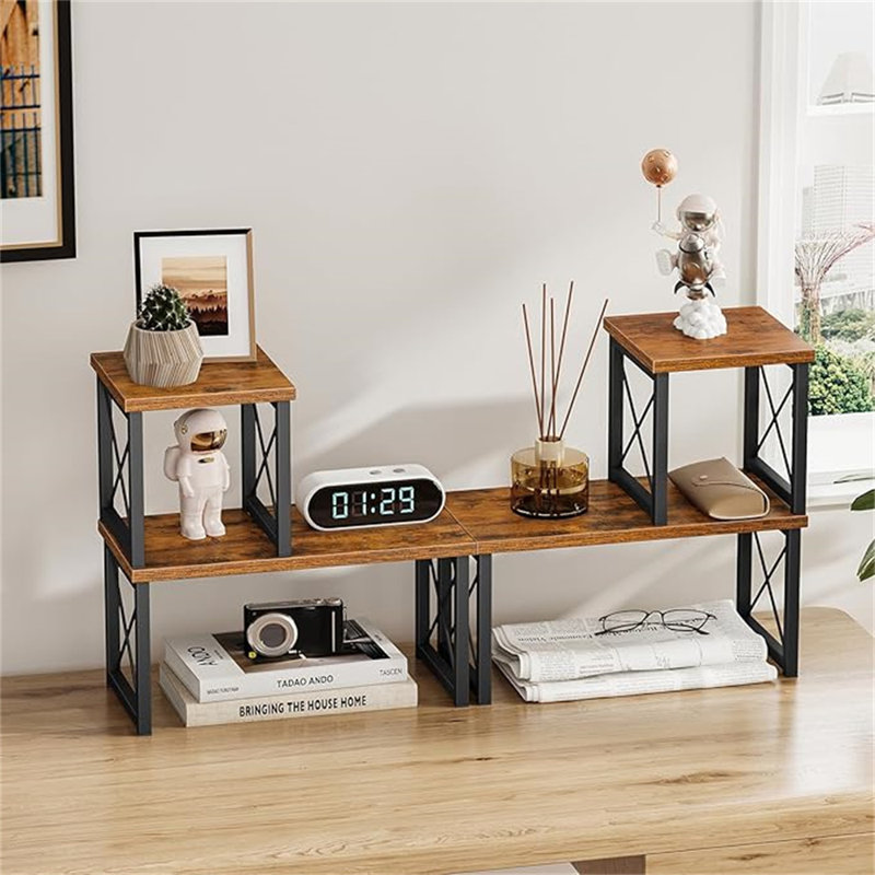 17 Stories 2 Sets Desk Shelf, Desktop Organizer Shelf, 2 Tier ...