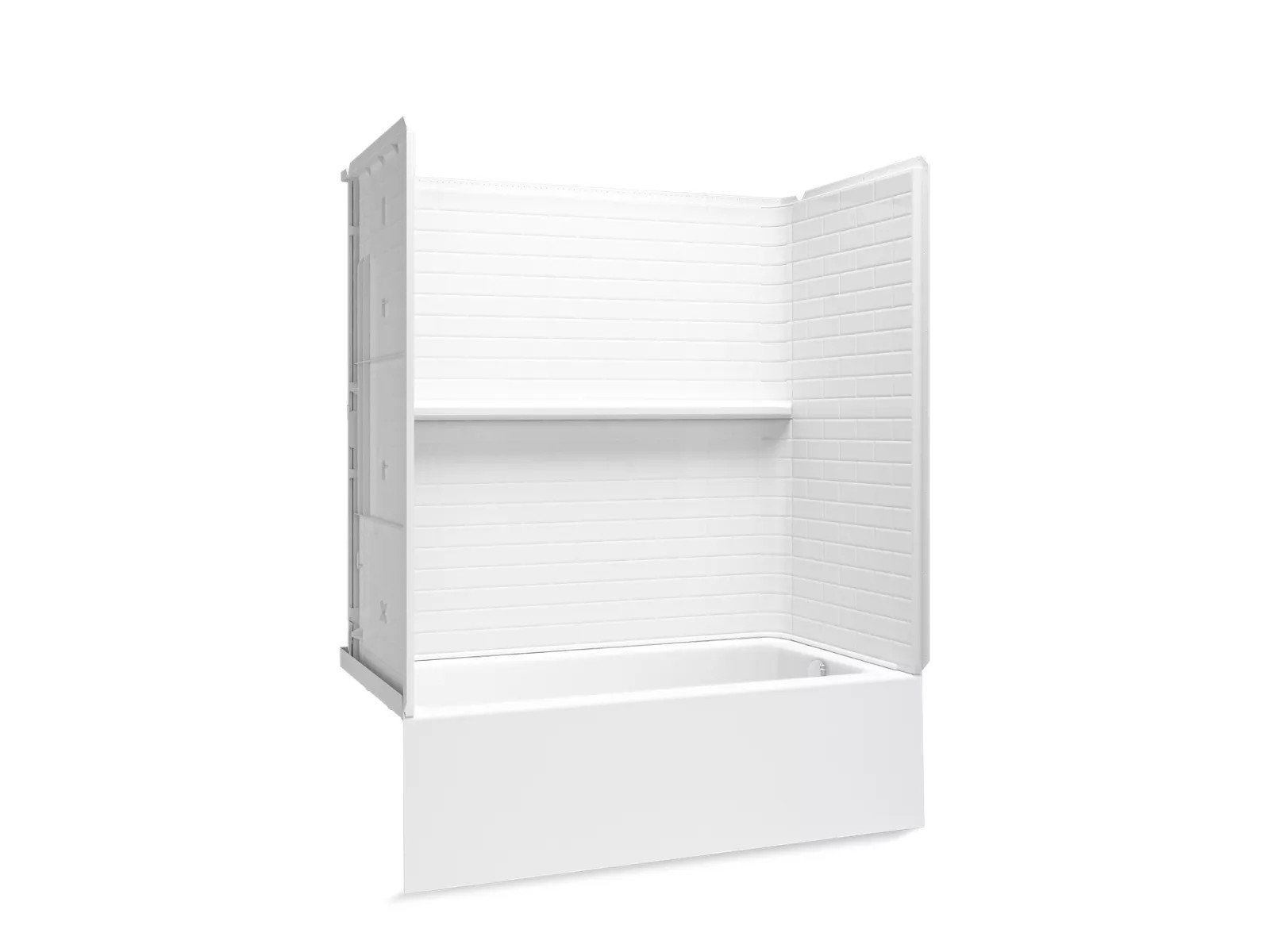 Sterling by Kohler Forum Traverse 60" X 30" Vikrell Bath/Shower, Left ...