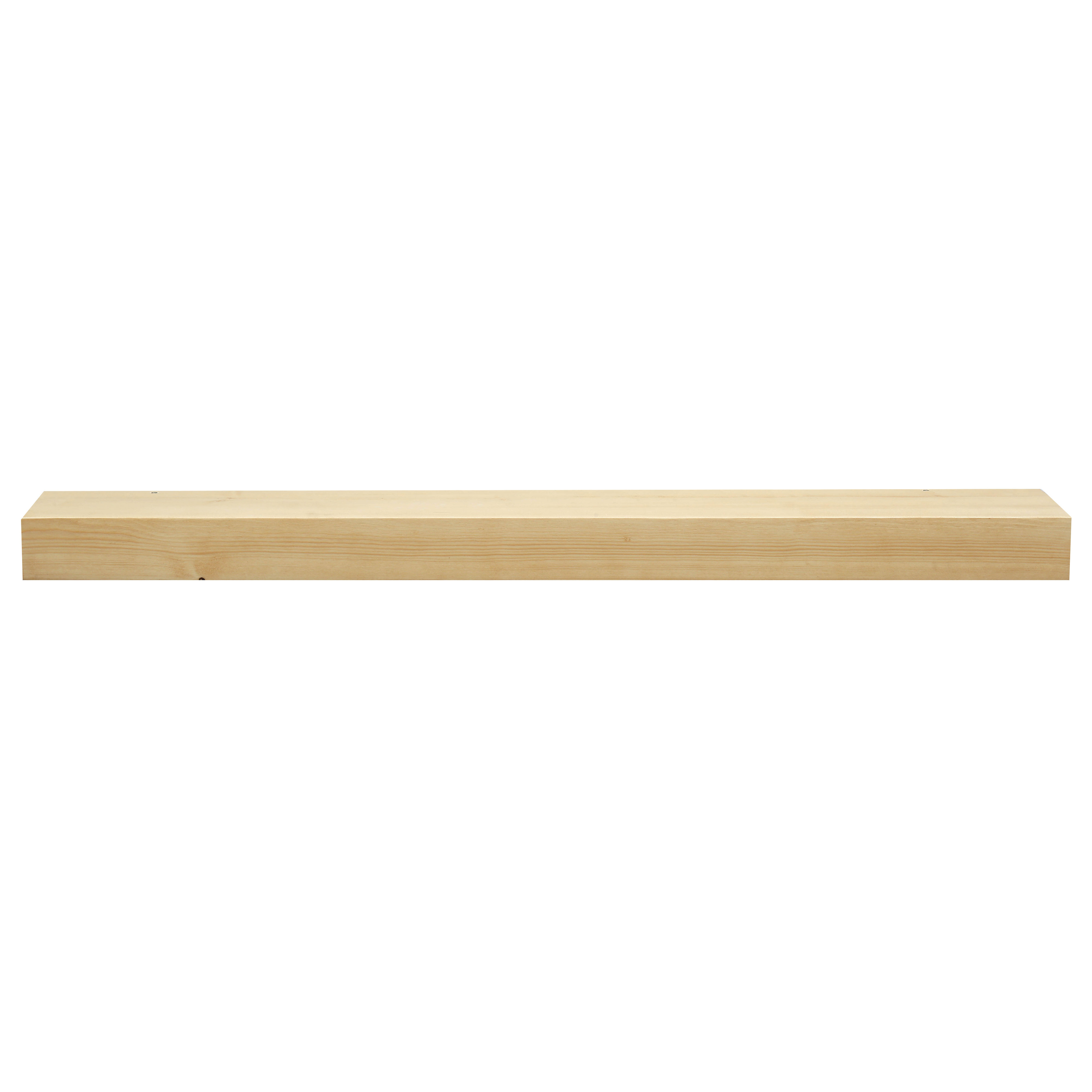 Dogberry Collections Natural Smooth Timber Floating Shelf – Versatile ...