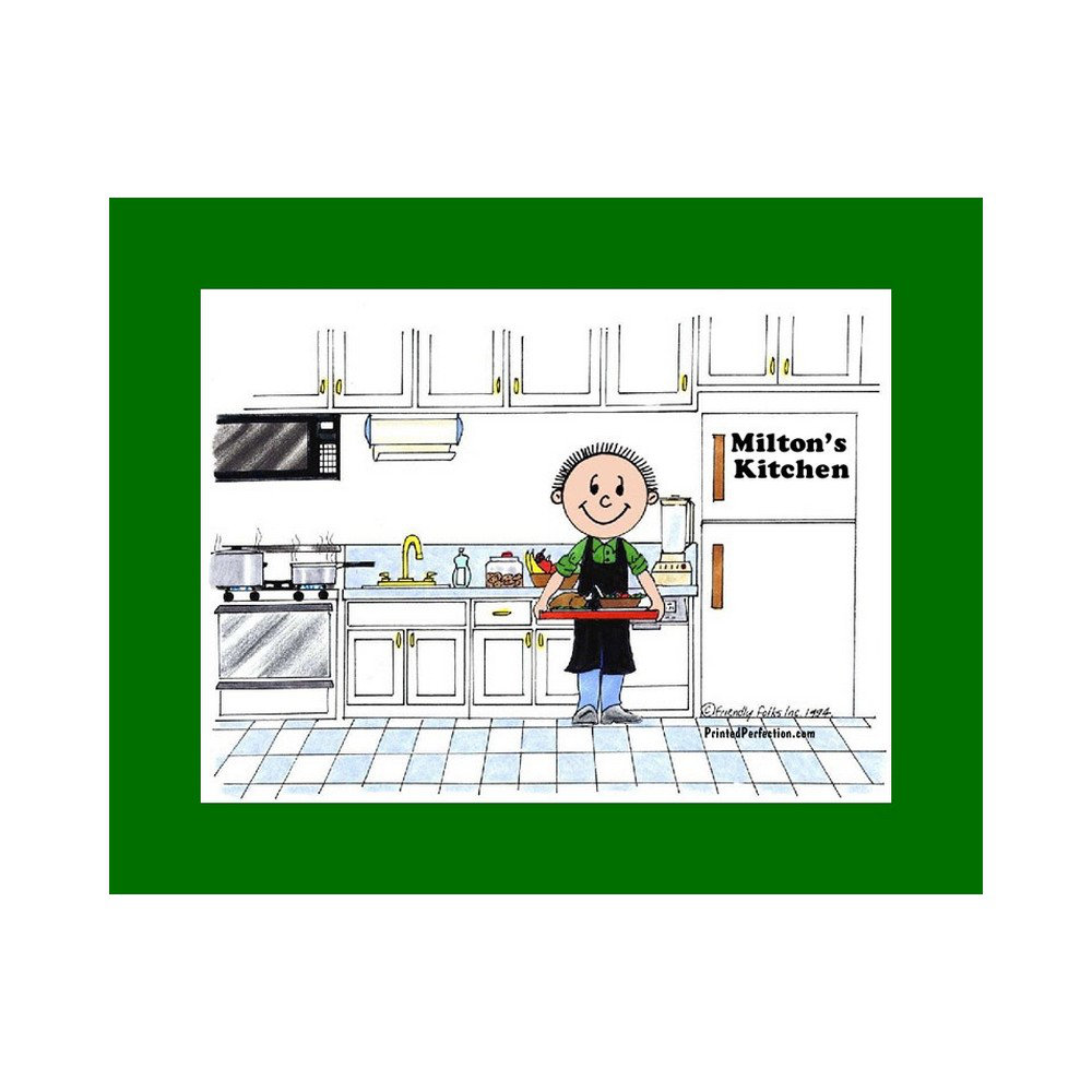 Printed Perfection Personalized Chef, no Hat - Male Cartoon Caricature ...