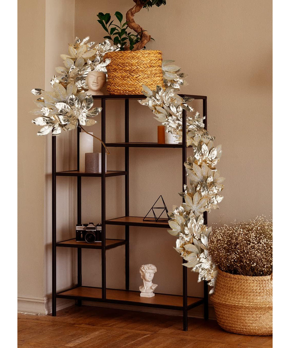 Primrue Serene Spaces Living 72" Large Gold Leaf Garland | Joss & Main