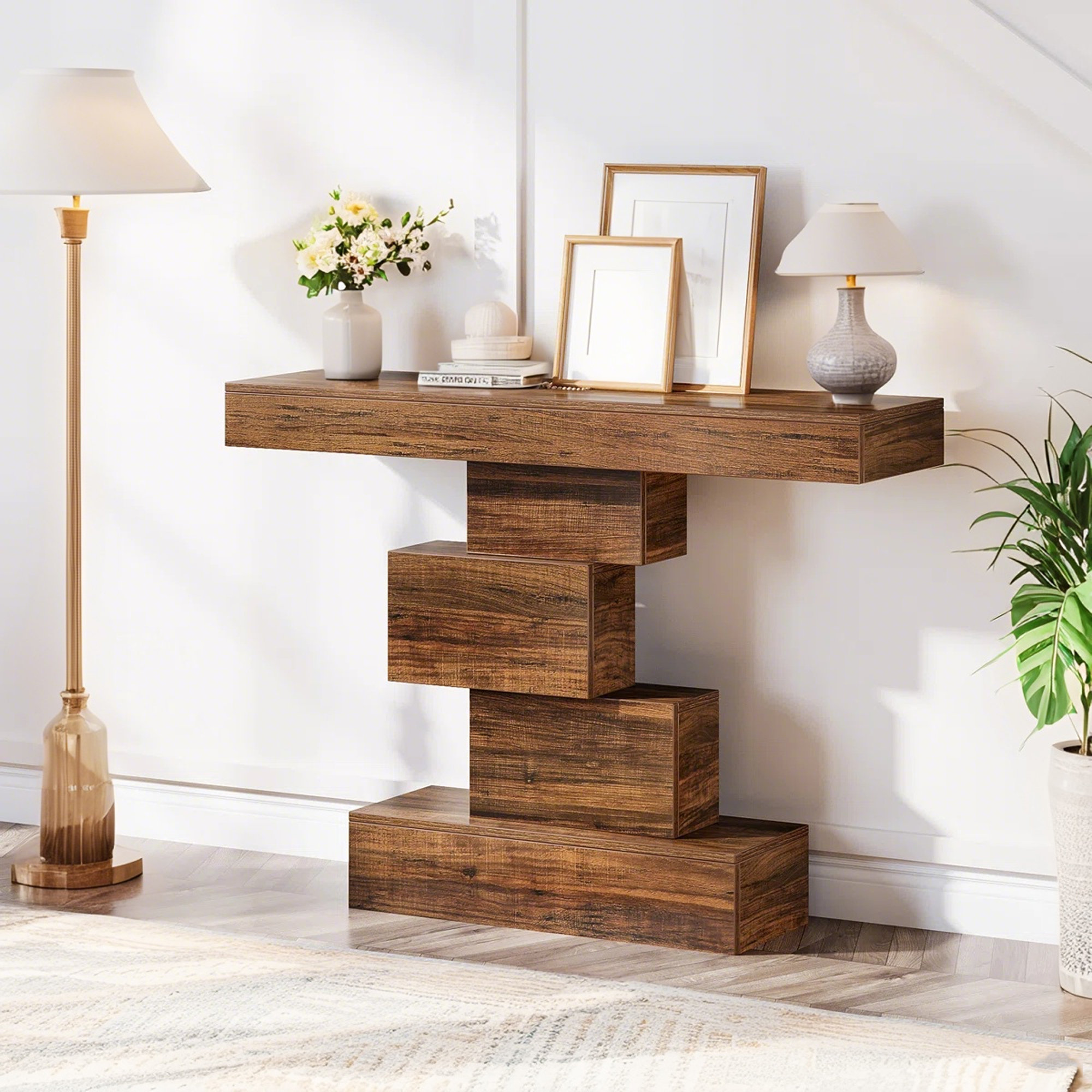 Millwood Pines 42" Console Table, Wood Sofa Table Accent Table with ...