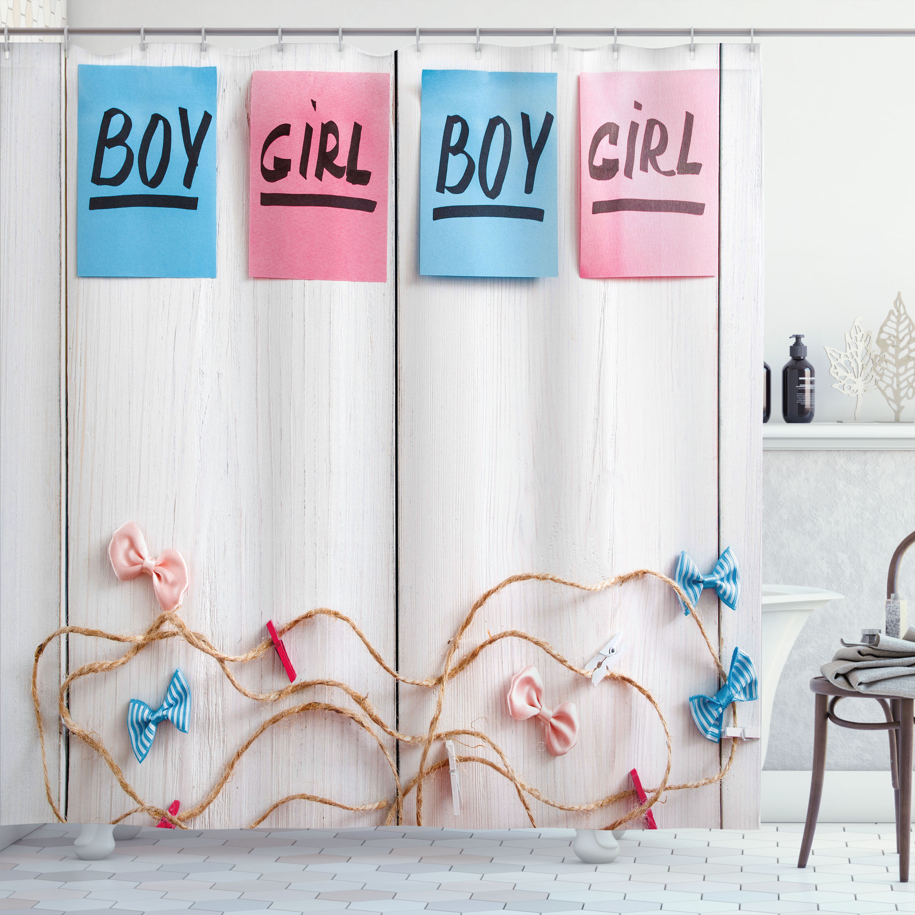 East Urban Home Lakyndra Cartoon Shower Curtain Party Ropes Photo Print ...