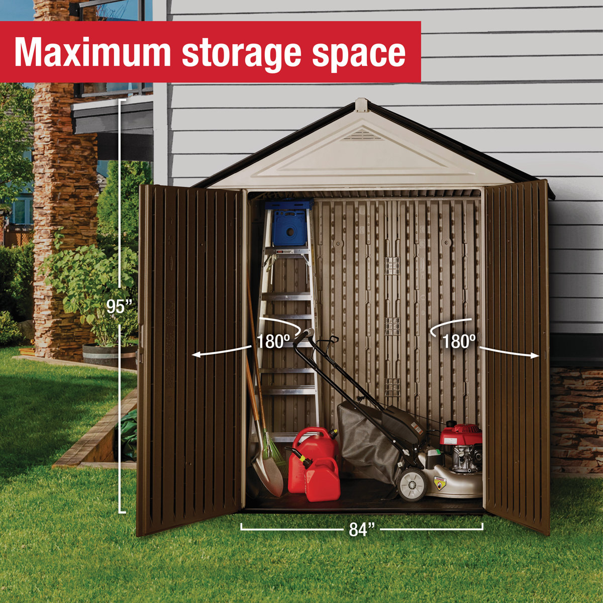 Rubbermaid Big Max Junior 3 ft. 5 in. x 7 ft. Storage Shed & Reviews ...