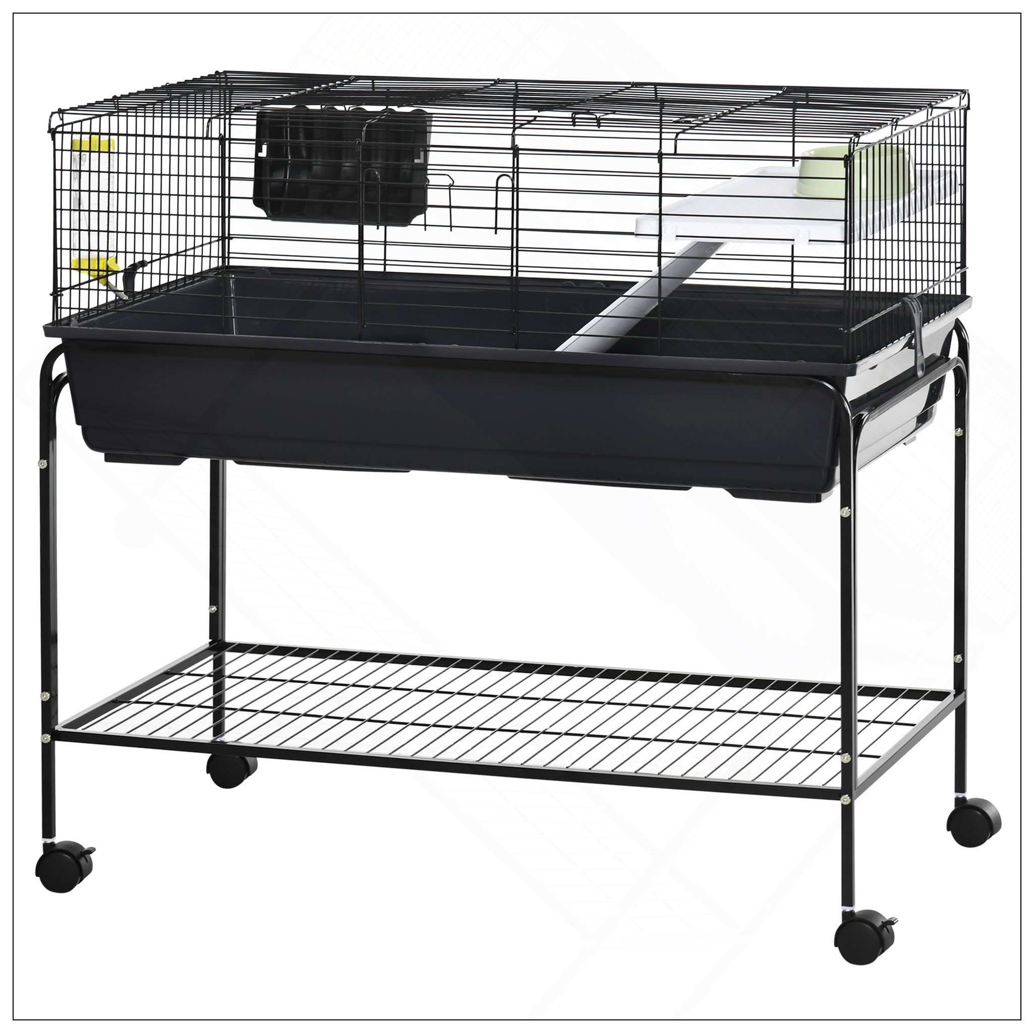 REDmintss Two-Storey Small Animal Cage With Removable Stand, Wheels ...