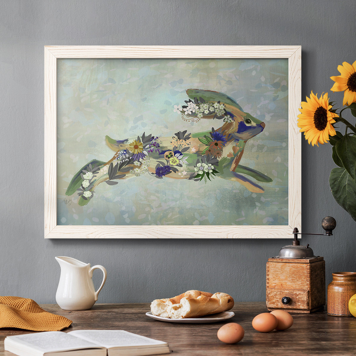 Wexford Home Fantastic Florals Hare, Running - Single Picture Frame ...