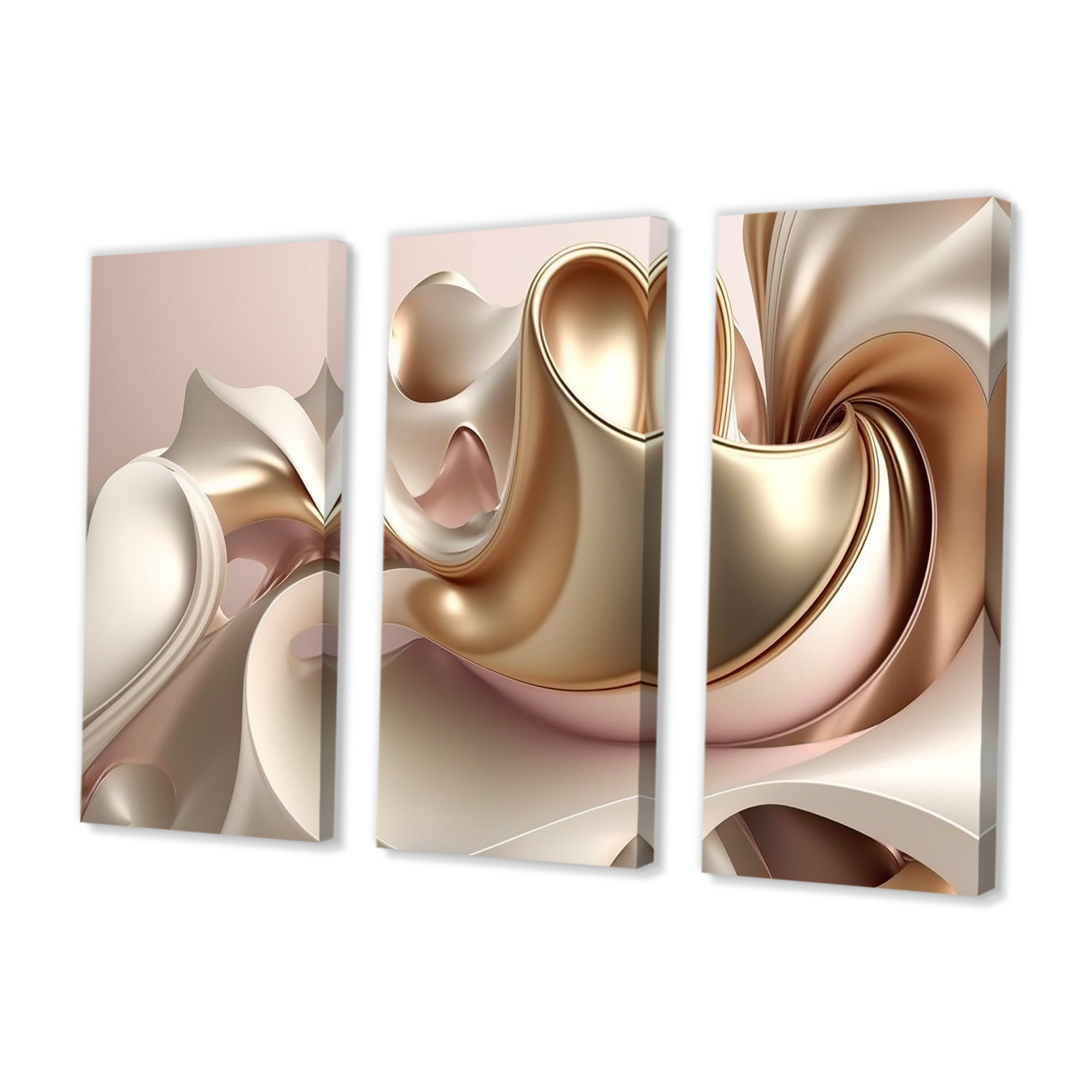 Design Art Subtle Sophistication in Exquisite Pink and Gold II - 3 ...