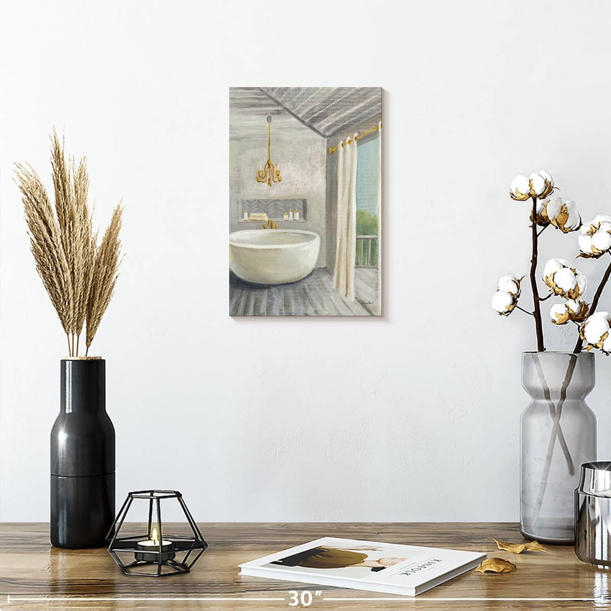 Bungalow Rose Kerrick Attic Bathroom II Gray Wood | Wayfair