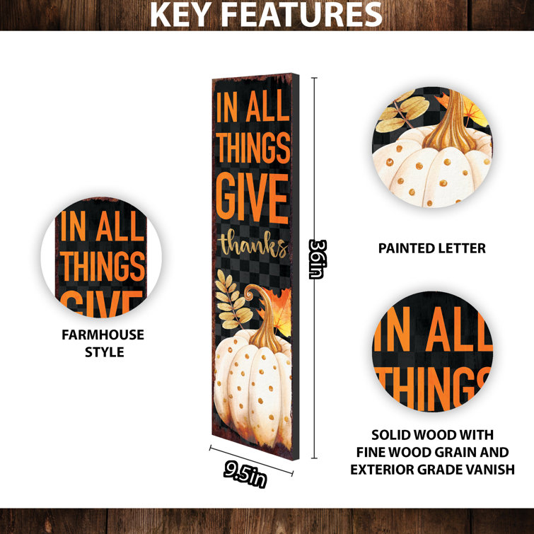 The Holiday Aisle® In All Things Give Thanks Door Mural - Wayfair Canada